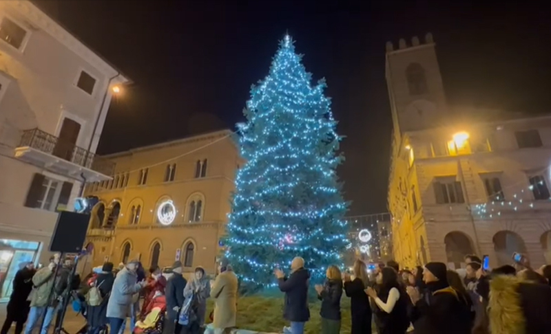Osimo si illumina a festa: acceso l’albero di Natale | Cronache Ancona