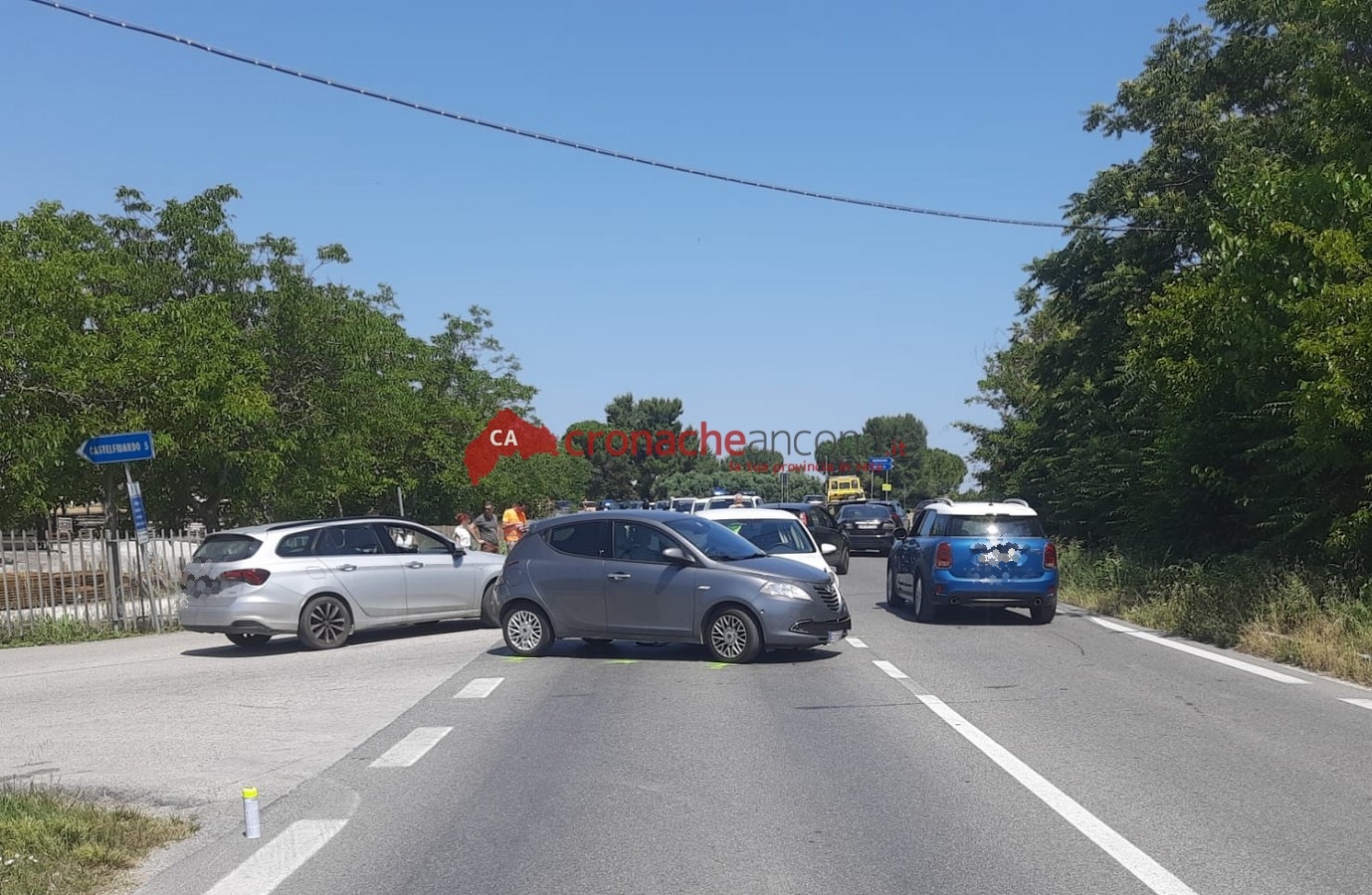 Scontro all’incrocio, Statale in tilt | Cronache Ancona